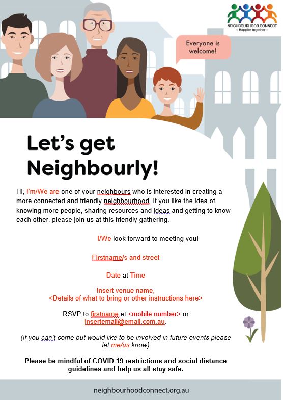 Invitation and Letter Templates | Neighbourhood Connect