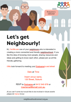Invitation and Letter Templates | Neighbourhood Connect