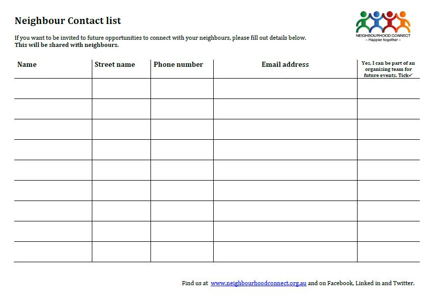 Resources | Neighbourhood Connect